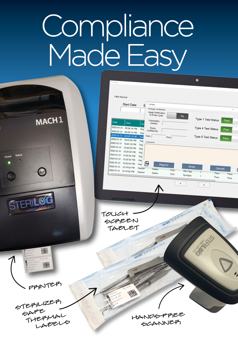 SteriLog™ A smart and easy way to label and log your Sterilization Cycles.